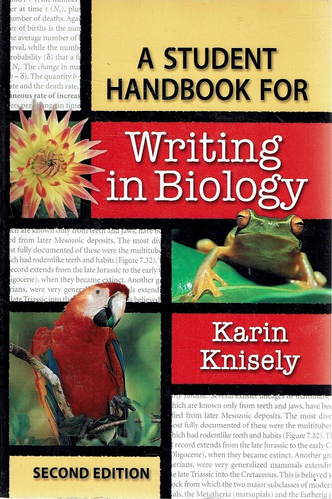 Student Handbook For Writing In Biology Knisely Karin | Marlowes Books