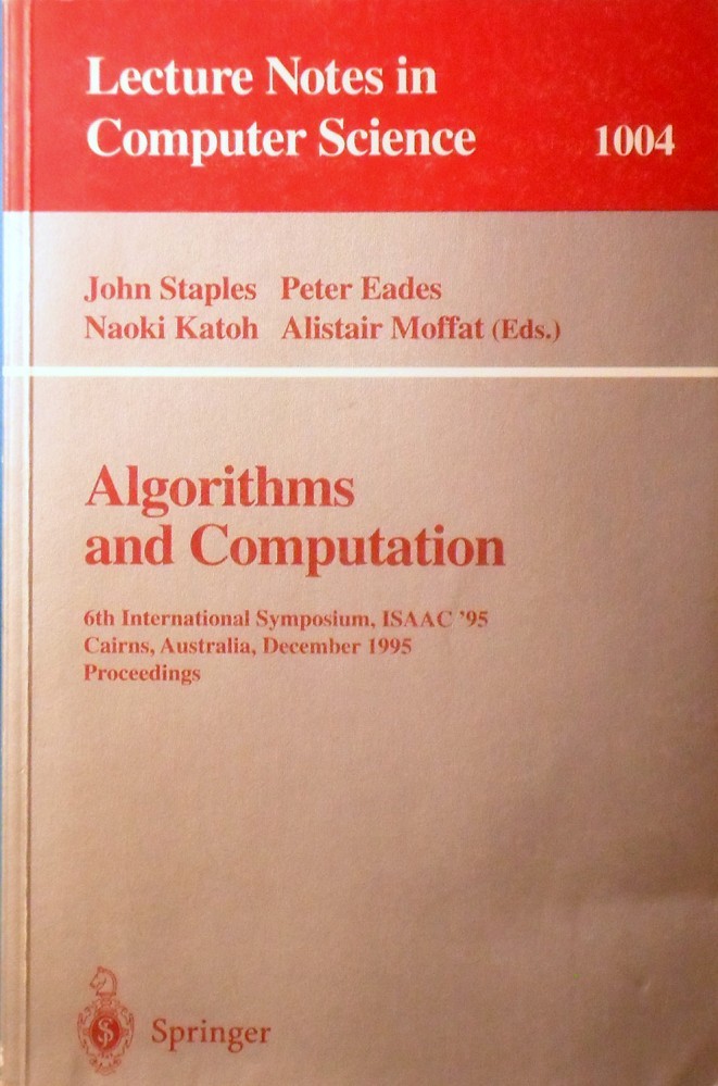 Lecture Notes In Computer Science Staples John, Eades Peter, Katoh ...