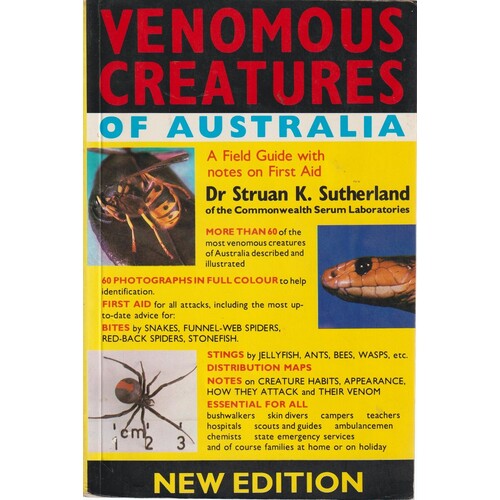 Venomous Creatures Of Australia Sutherland Struan K | Marlowes Books